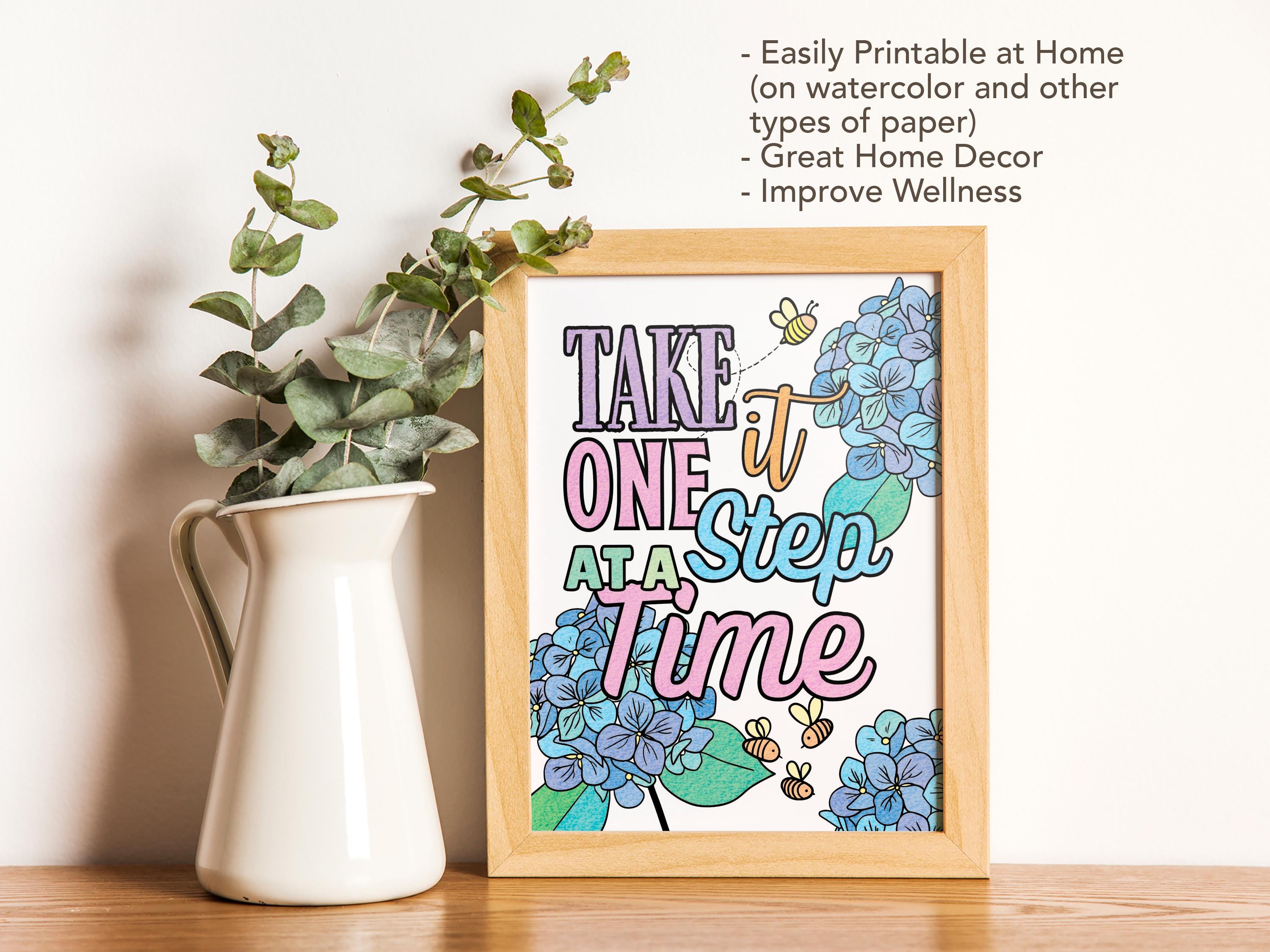 Calming Relaxing Coloring Pages: 25 Unique Designs With Inspirational ...