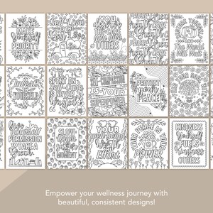 25 Self-care Coloring Pages | Inspirational Motivational Quotes ...