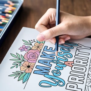 25 Self-care Coloring Pages | Inspirational Motivational Quotes ...