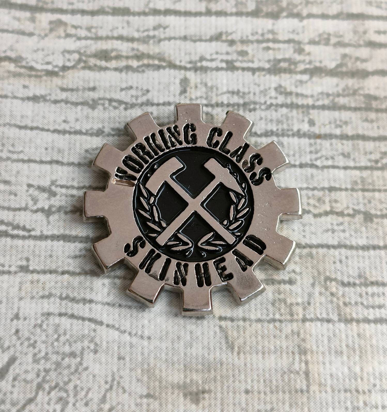 Pin Metalico Skinhead Working Class - Etsy