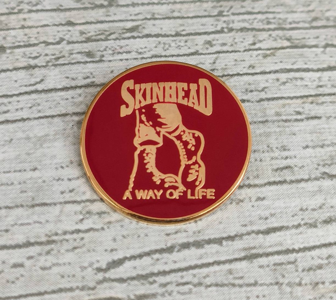 Skinhead Metallic Pin - Etsy