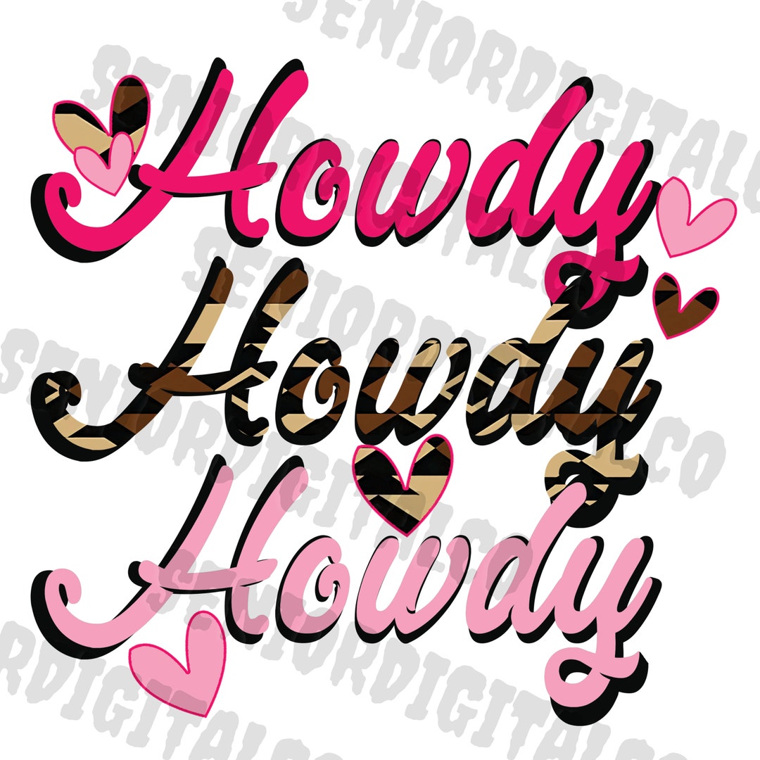Howdy, Howdy Png, Howdy Pink Leopard Clipart,western Png,country Png ...
