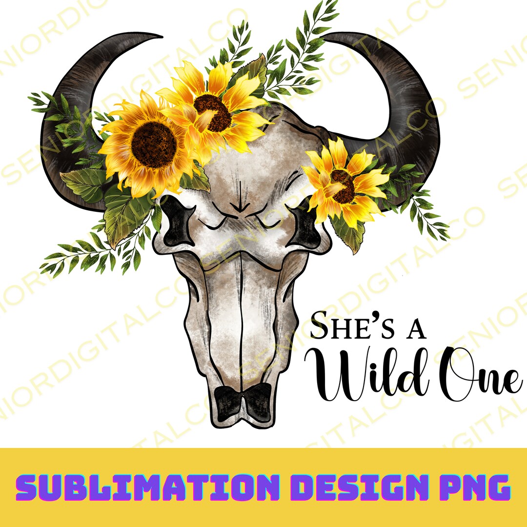 Western Desert Cow Skull PNG Sublimations, Western Sublimations ...