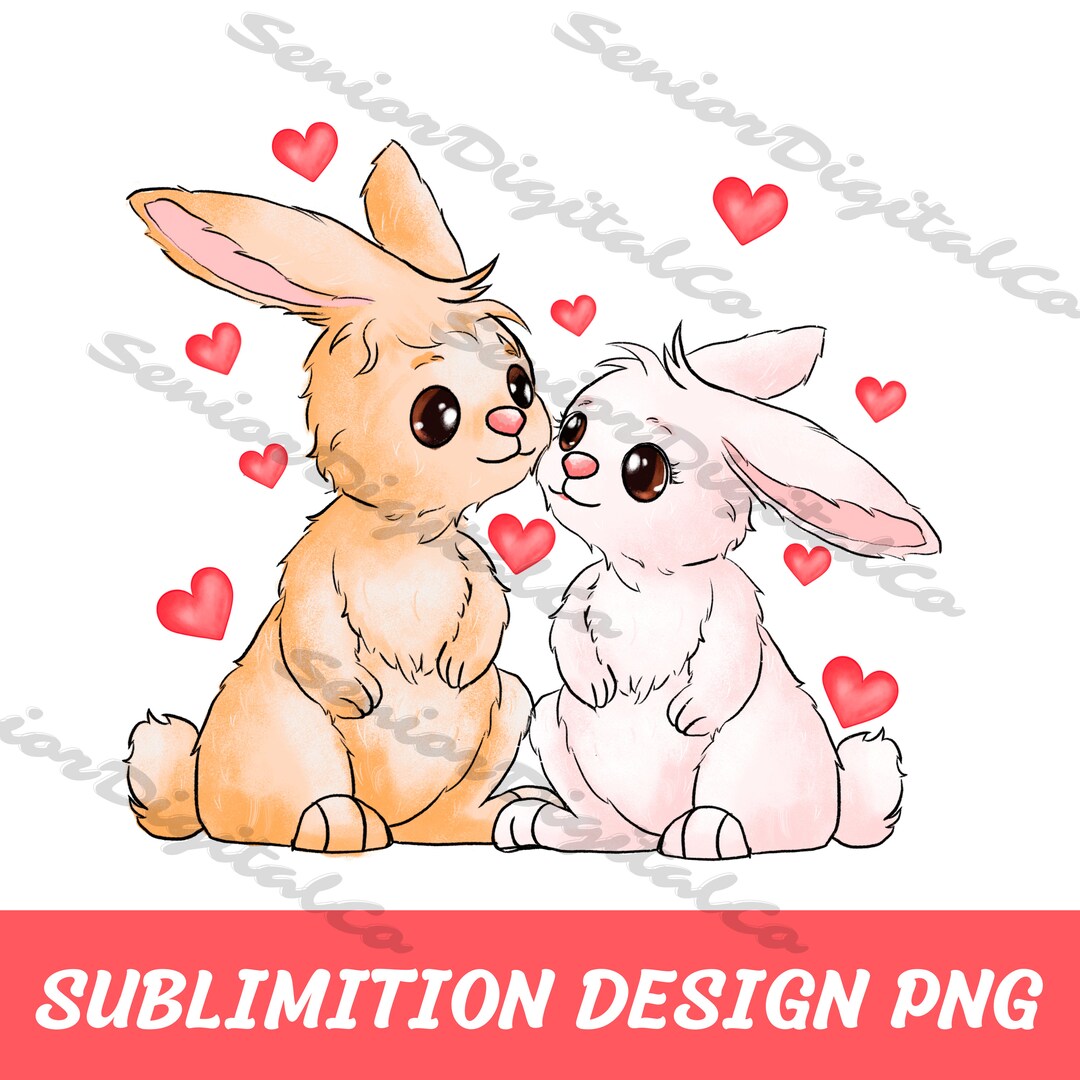 Cute Bunny Love Png, Love Png Valentine's Day ,easter Day Png,valentine ...