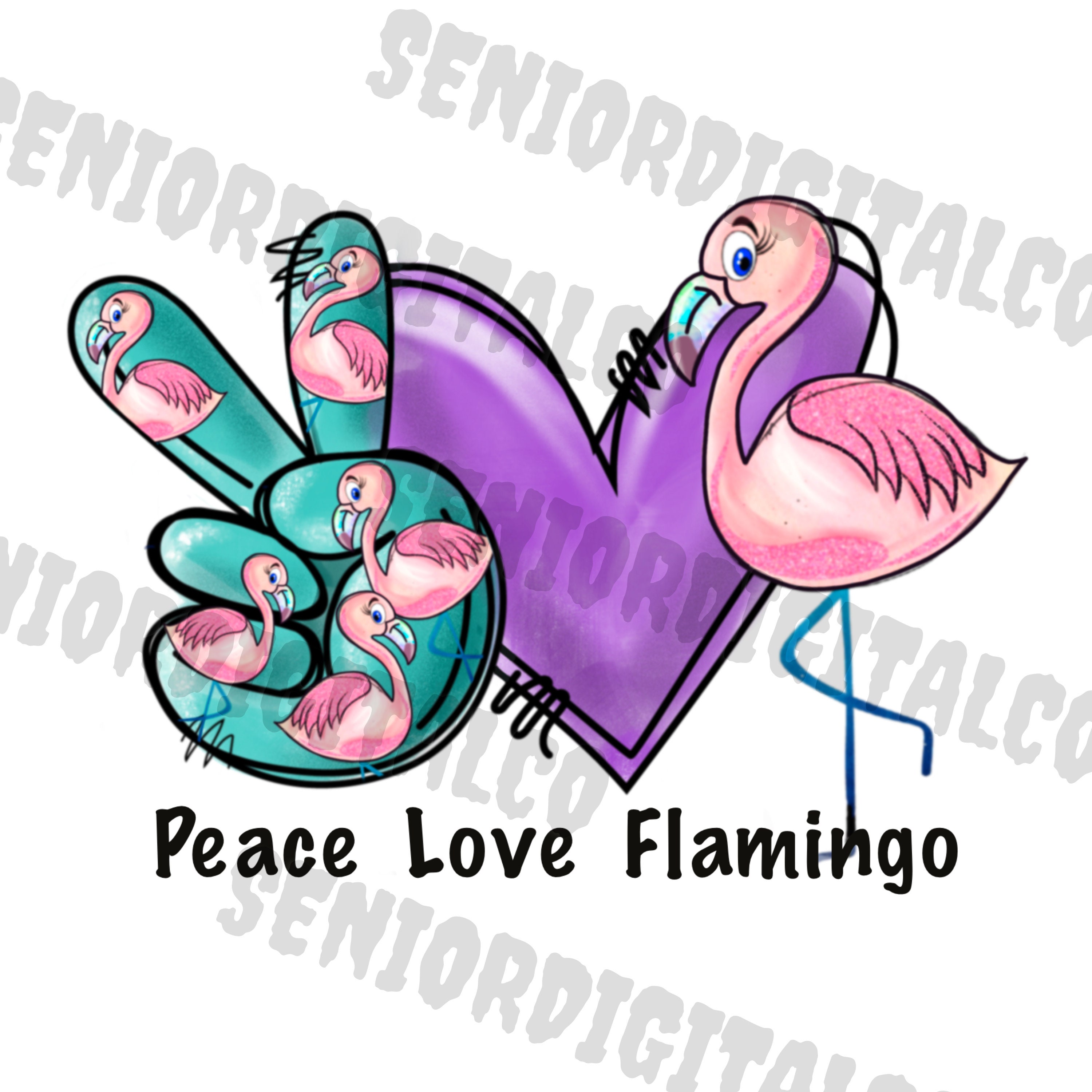 Purple Flamingo Clipart