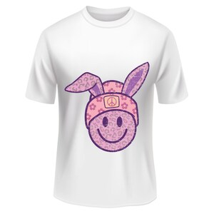 Bundle Retro Smiley With Bunny Png, Happy Easter Sublimation, Bunny ...