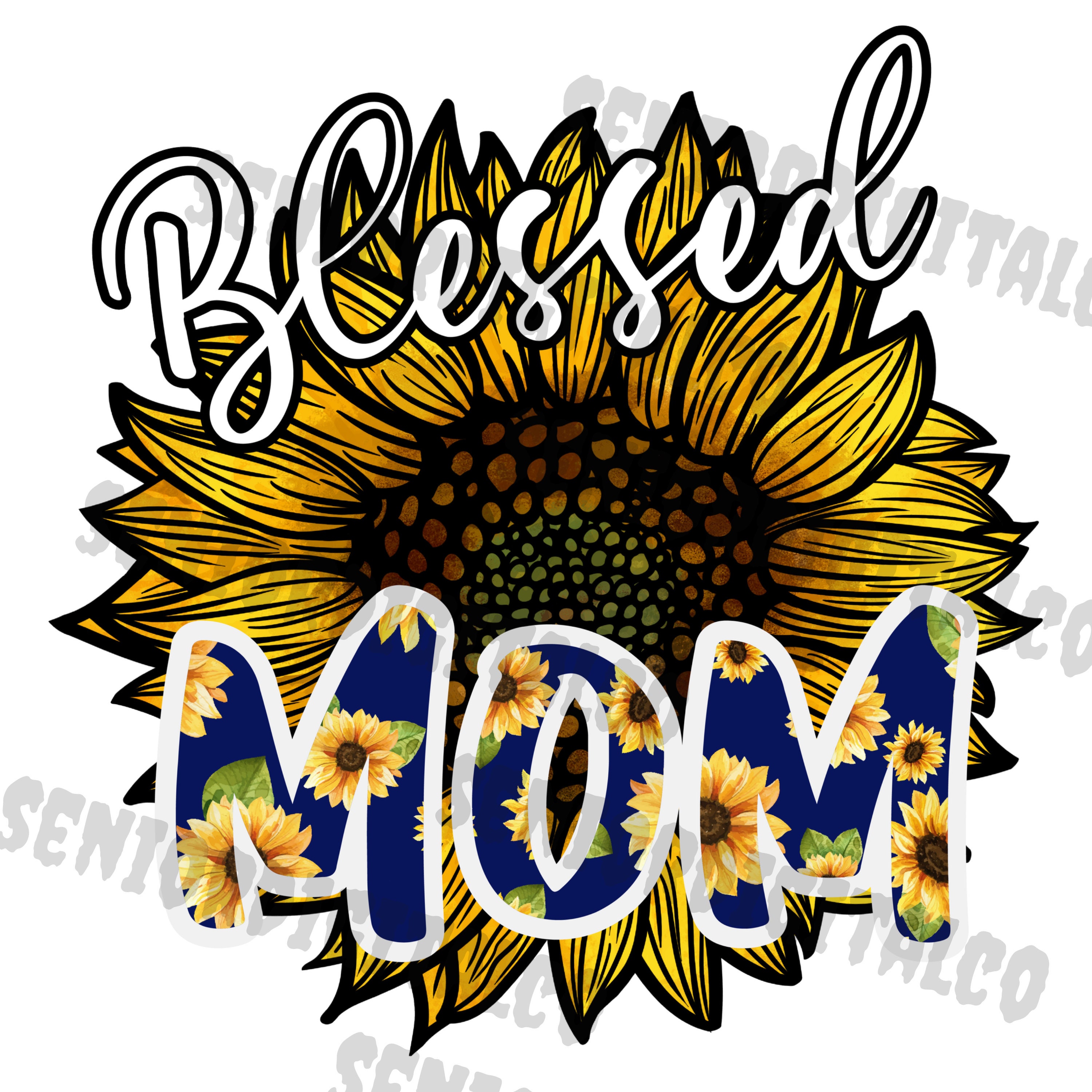 Blessed Mom Pngblessed Mama Png Sublimation - Etsy