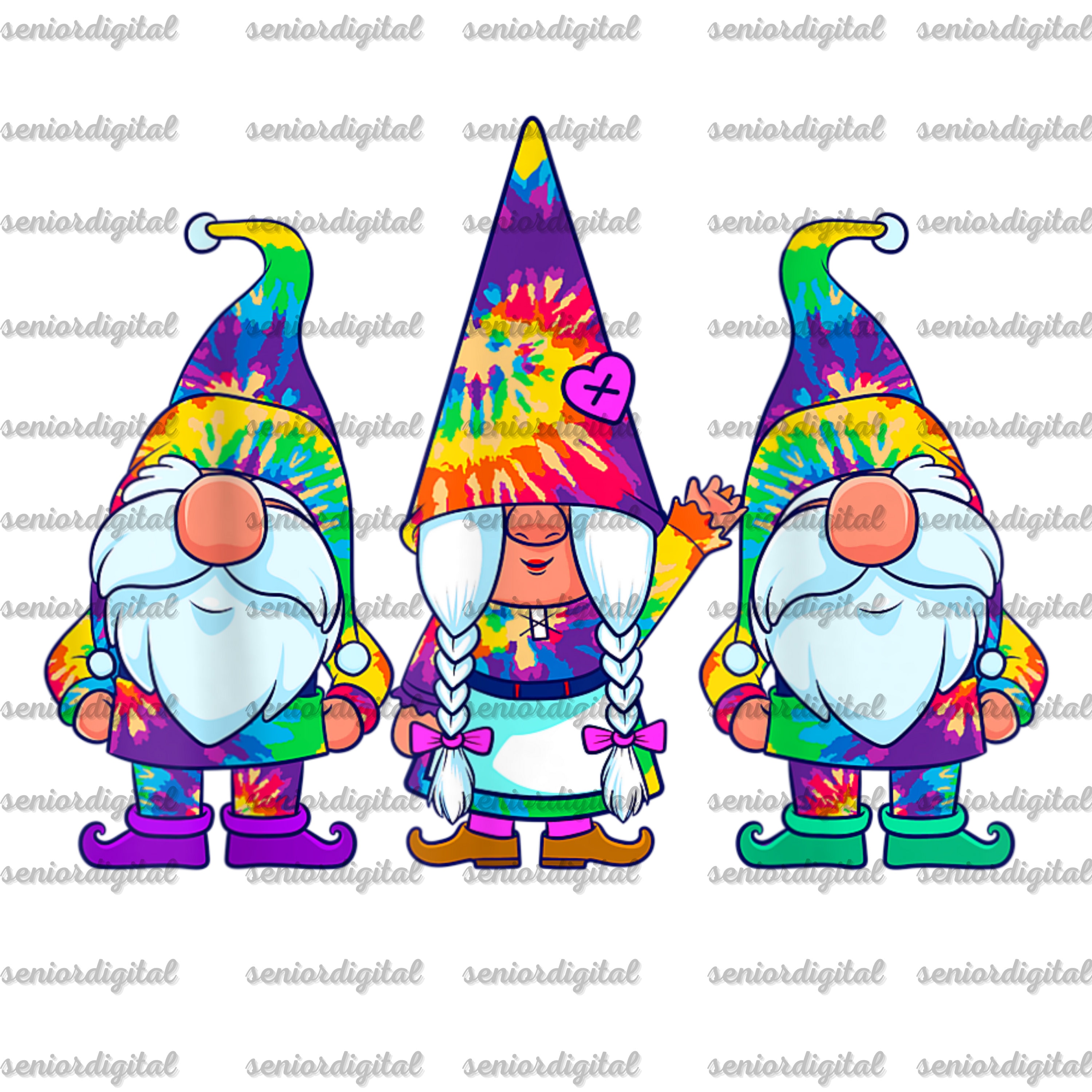Three Hippie Gnomes Png Peace Gnome Png Peace Gnome Desing - Etsy