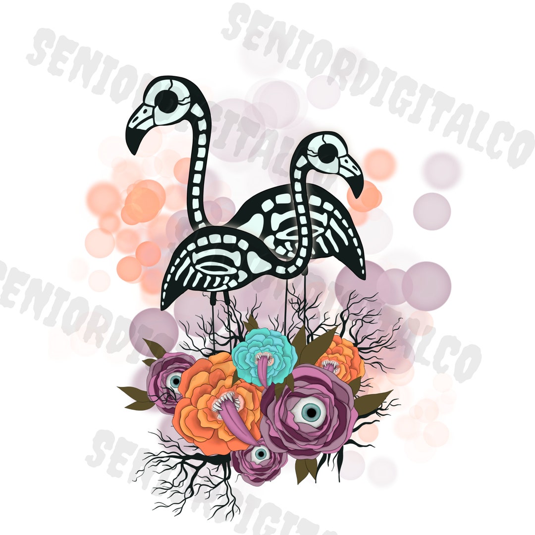 Flamingo Halloween Png, Skeleton Flamingo Png, Flamingo Halloween Png ...