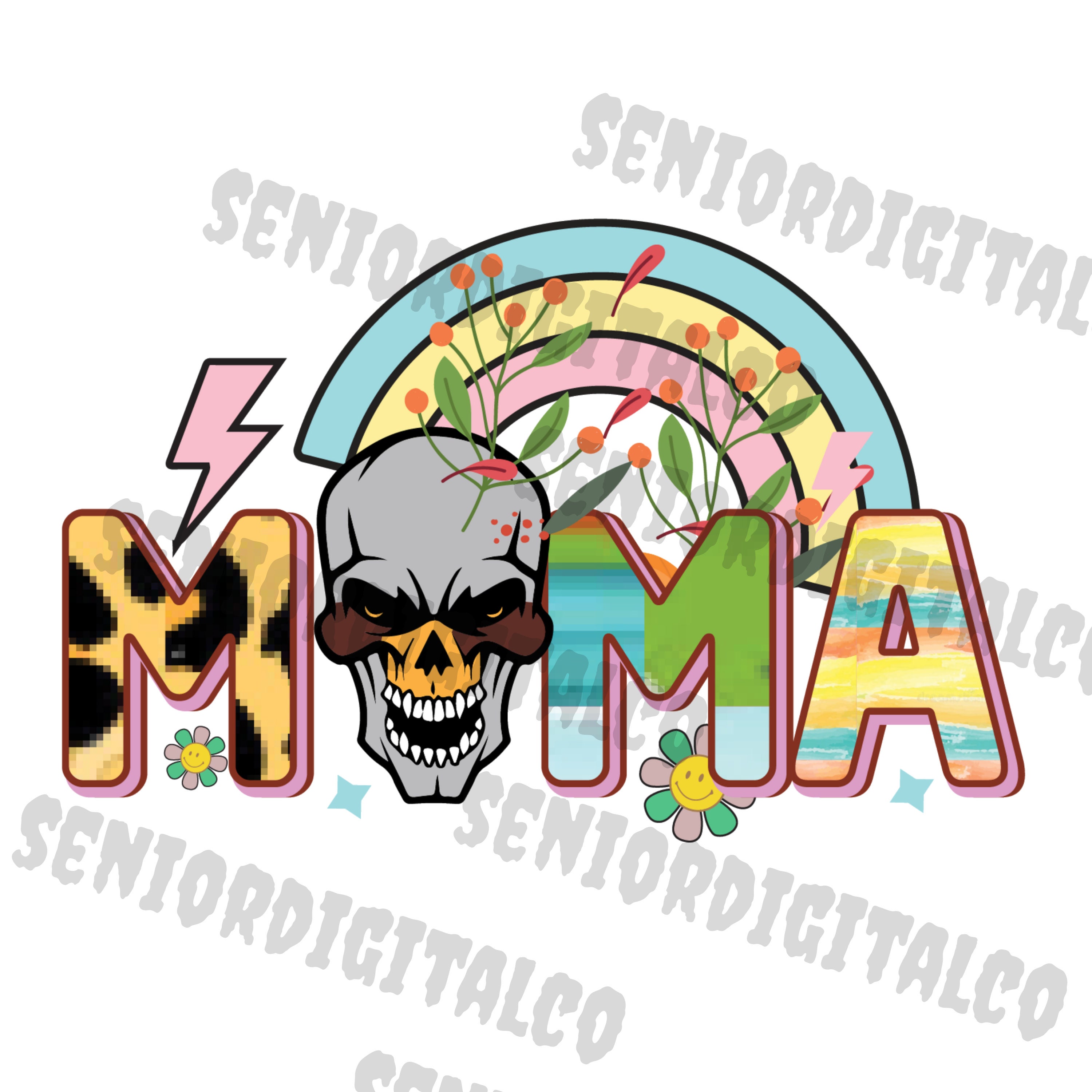 Mama Skeleton Png,rainbow Png,png Print,halloween Png,tshirt Design ...