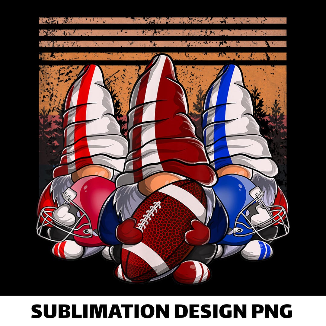 Three Football Gnomes, Football Gnome, Funny Sport Football PNG, Gnomes ...