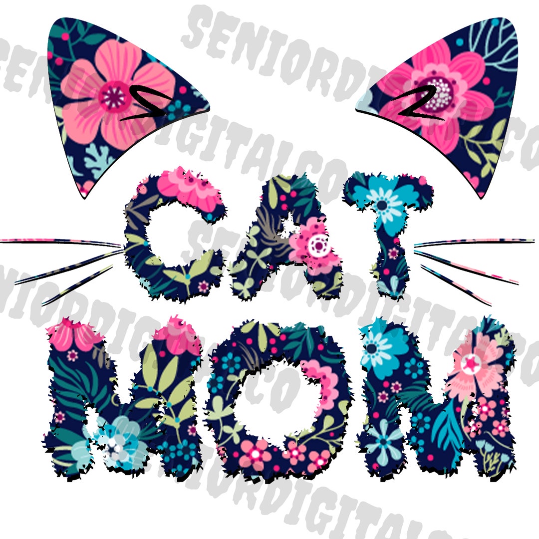 Cat Mom Png ,retro Cat Mom Png Sublimation Design,mother's Day Cat Png ...
