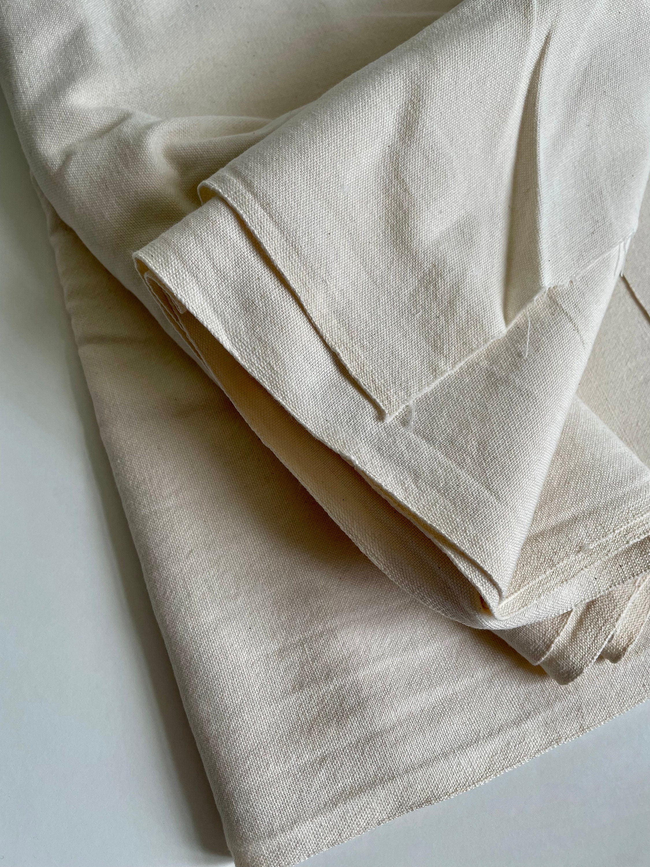 Natural Handwoven Fabric, Undyed and Unbleached Cotton Fabric Cloth ...