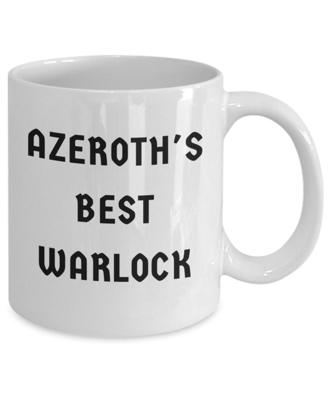 Azeroth's Best Warlock Mug Gamer World of Warcraft Mug - Etsy