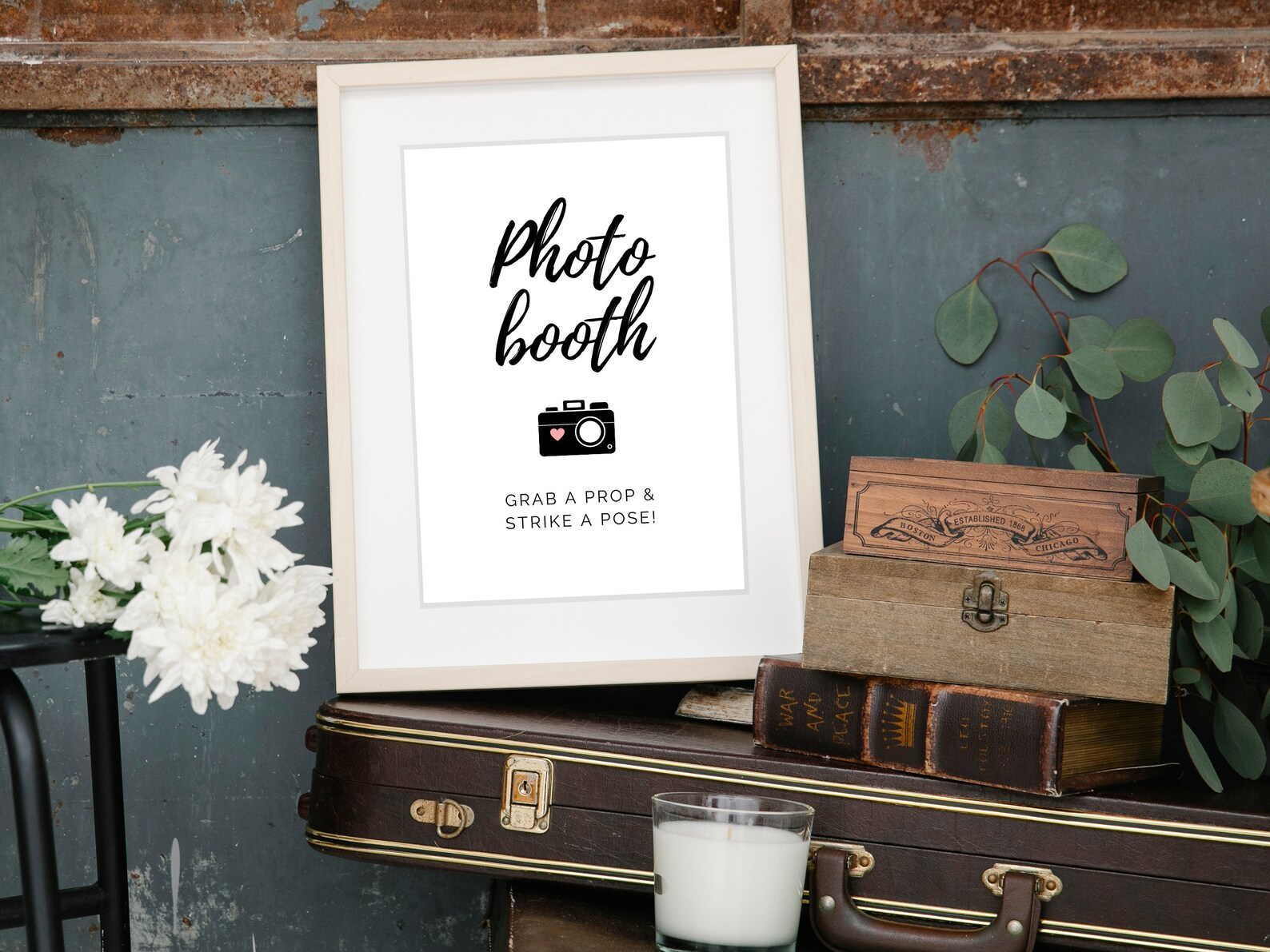 Printable Wedding Photo Booth Sign Photo Guest Book Sign DIY | Etsy