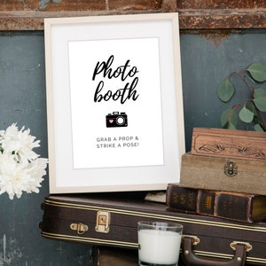 Printable Wedding Photo Booth Sign, Photo Guest Book Sign, DIY Photo ...