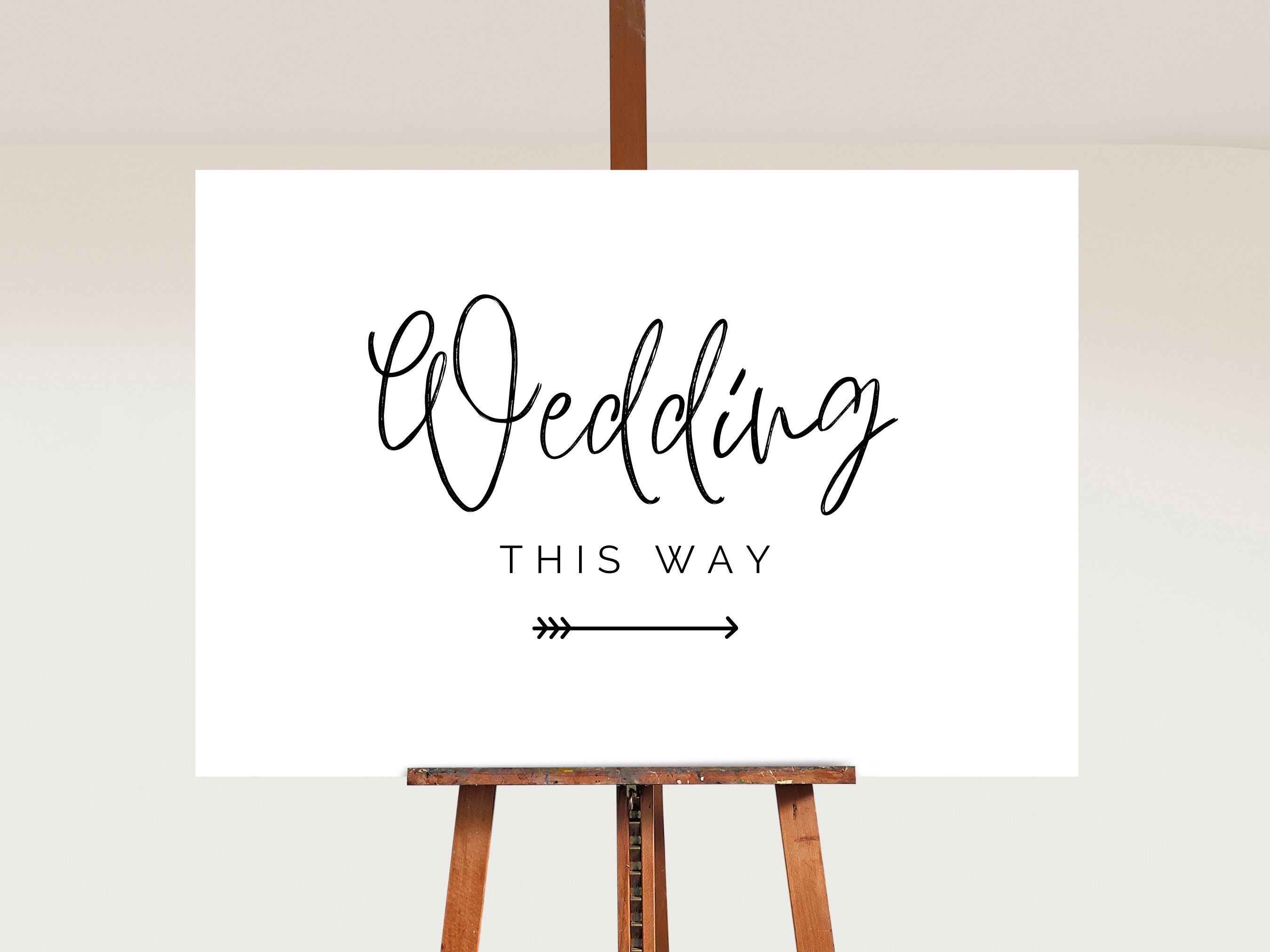 Wedding This Way Sign, Welcome to Our Wedding Poster, Simple Printable ...