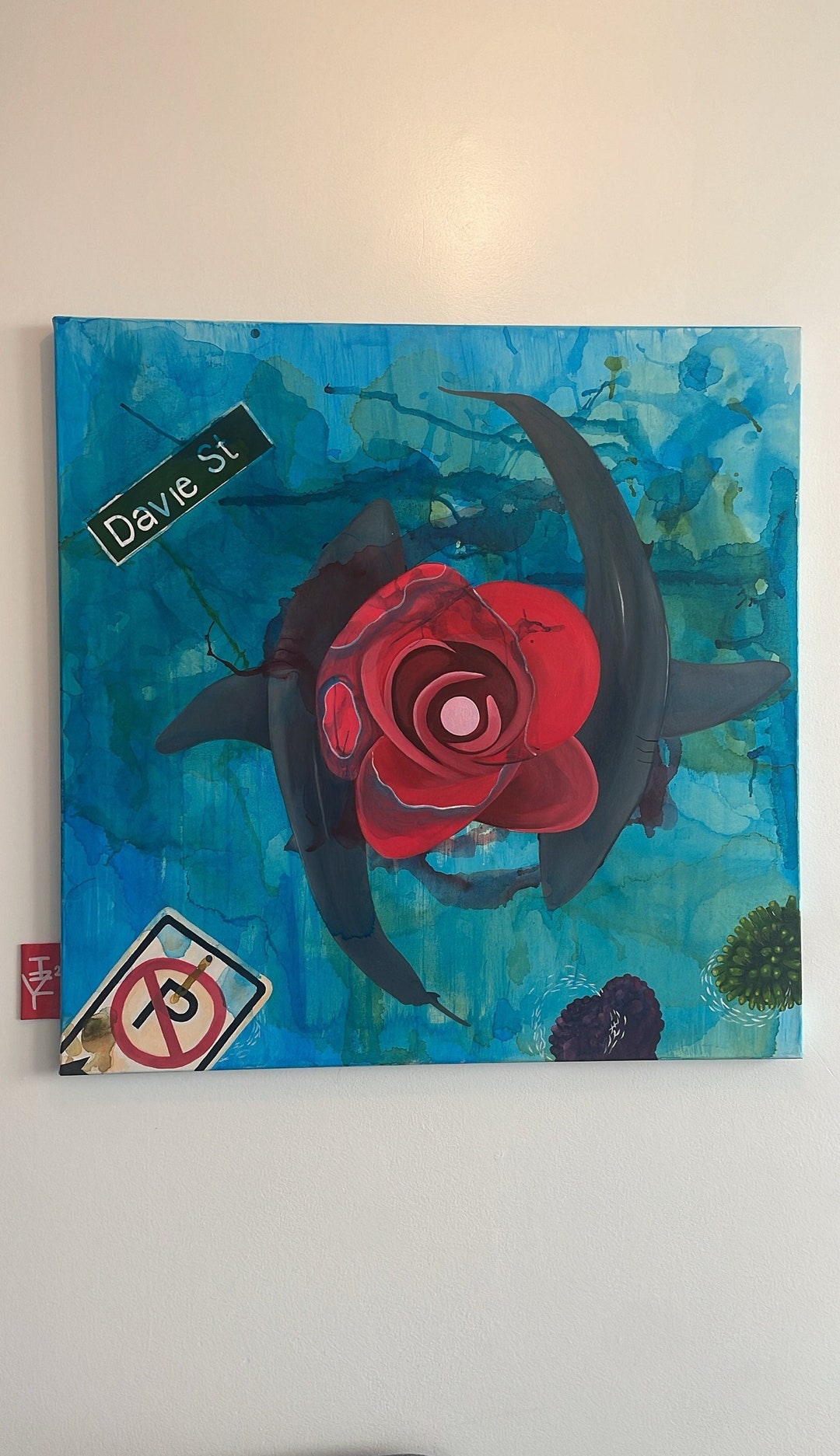 Bleeding Heart. -acrylic Painting on Canvas - Etsy