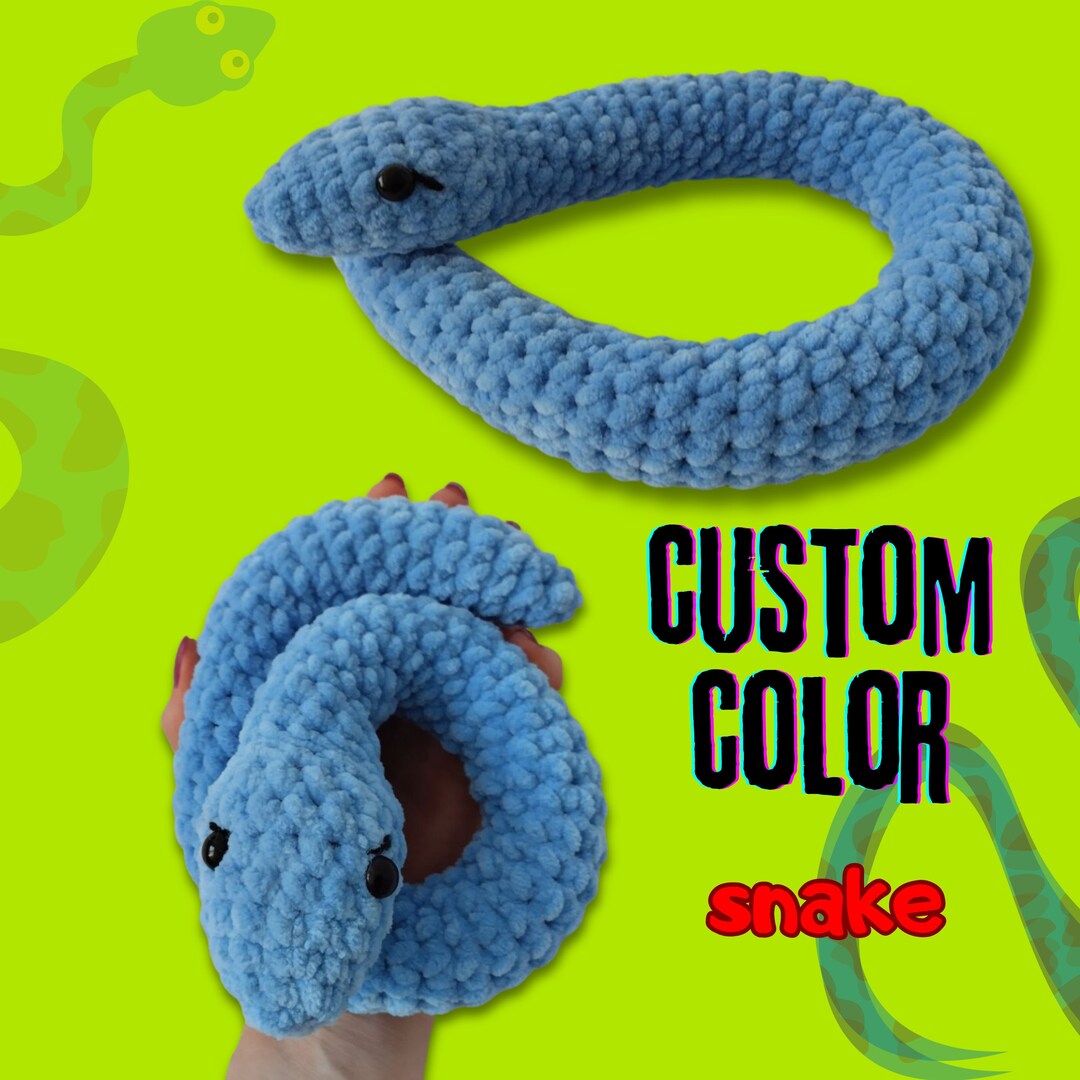 Blue Plush Snake Toy, Giant Snake Plush, Animal Plush Toy for Kids ...
