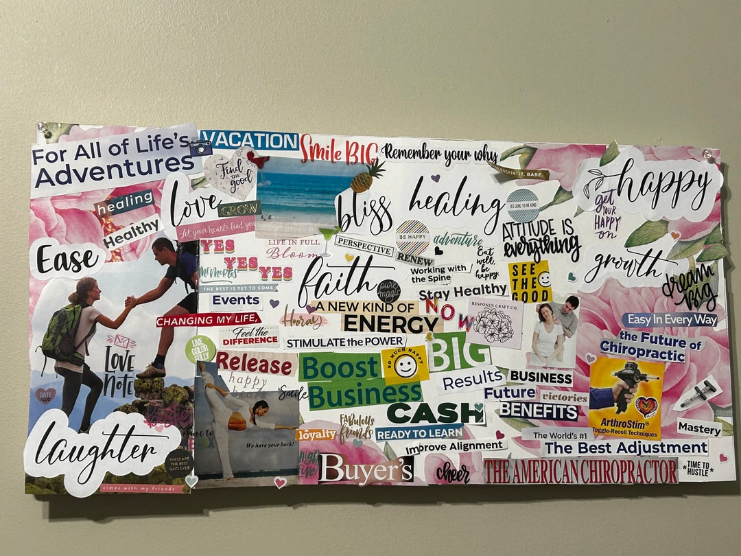Manifestation Vision Board Large 10 Word Paper Stickers - Etsy