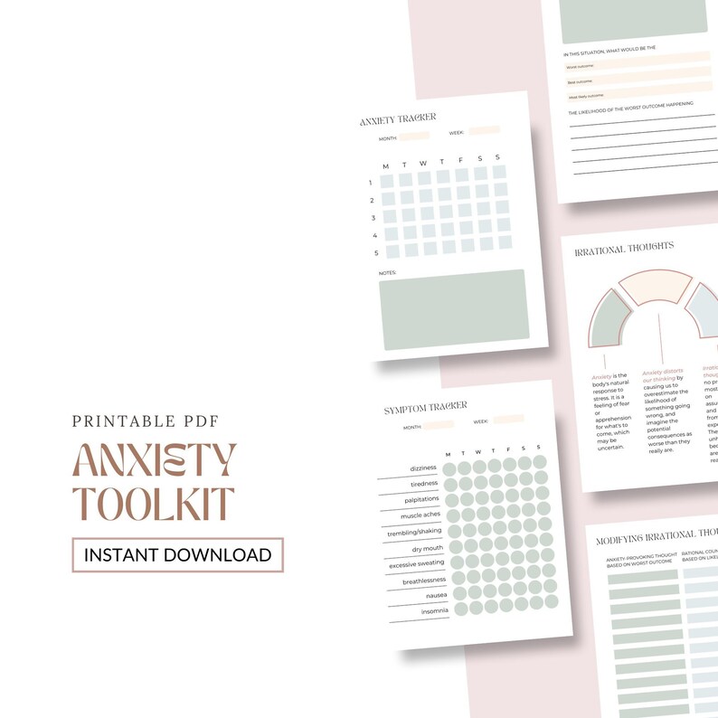 Anxiety Toolkit, Anxiety Planner, Anxiety, Anxiety Workbook, Anxiety ... Anxiety Toolkit, Anxiety Planner, Anxiety, Anxiety Workbook, Anxiety ...