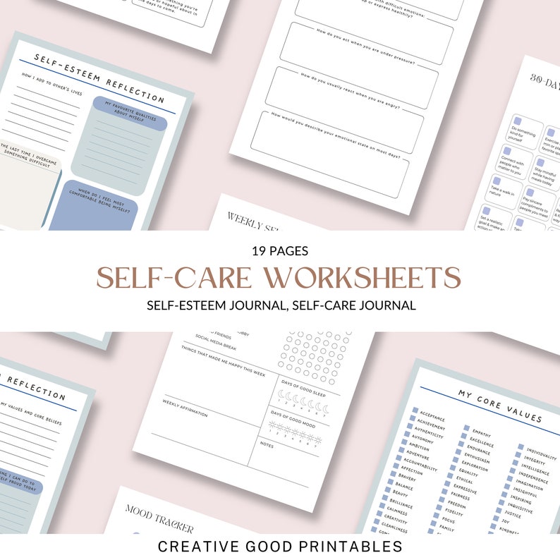 Therapy Worksheet Bundle: Anxiety, CBT, Mental Health (PDF) - Etsy