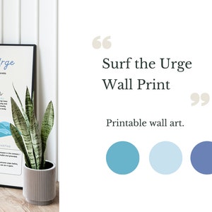 Urge Surfing Poster, Addiction Recovery, Sobriety, DBT, Dialectical ...