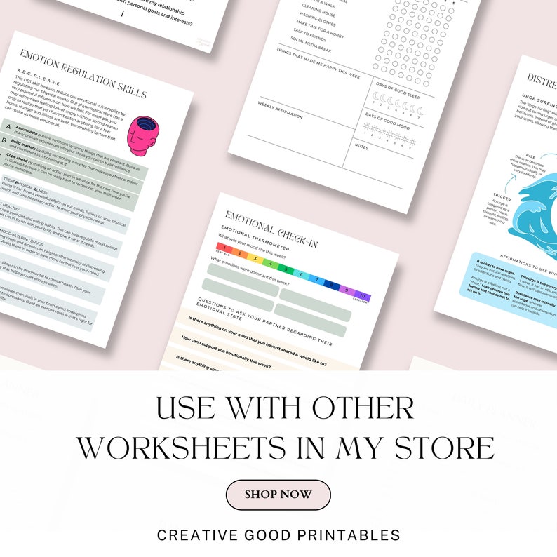 Self-compassion Worksheet, Inner Critic Workbook, EMDR, EFT, Self-care ...