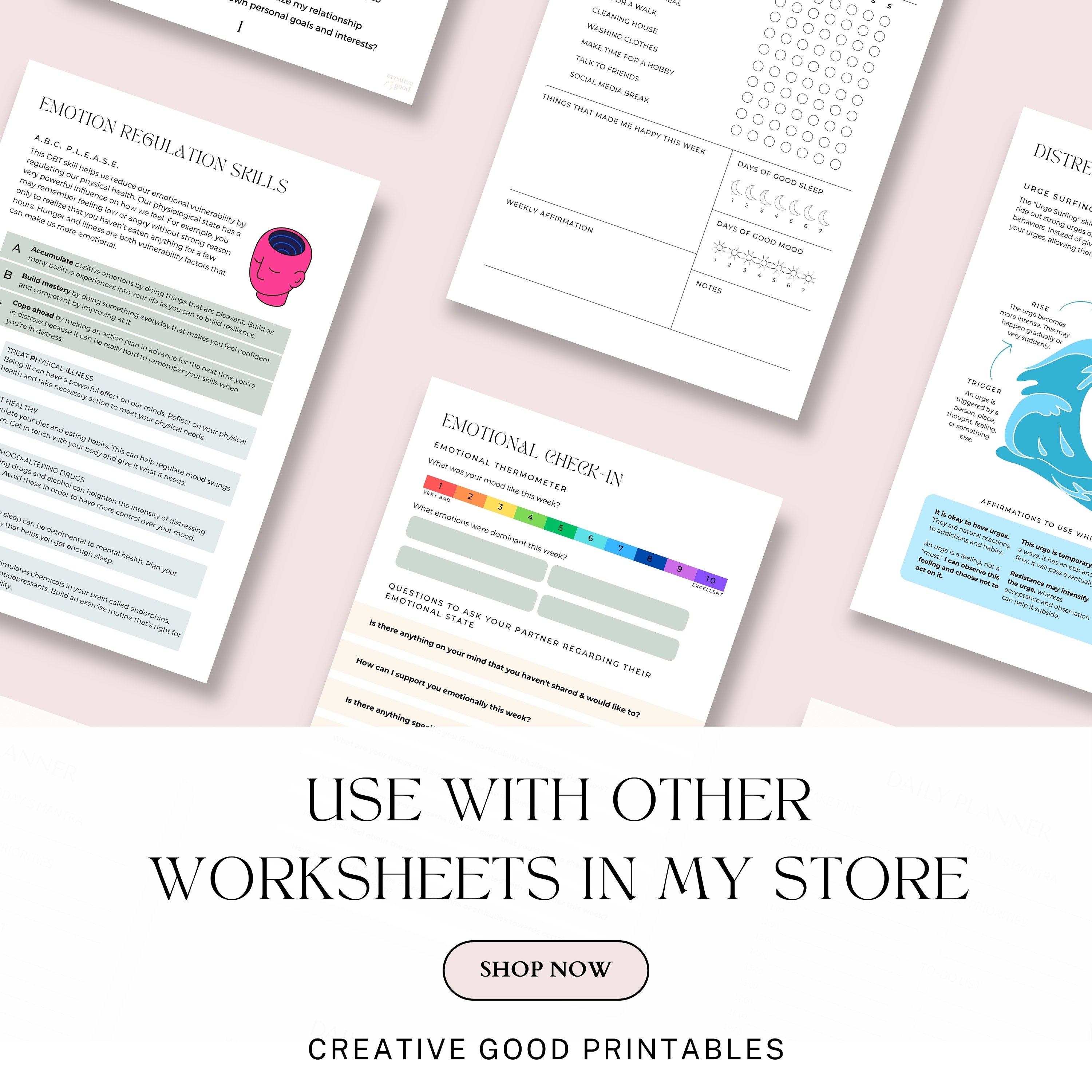 Self-compassion Worksheet, Inner Critic Workbook, EMDR, EFT, Self-care ...