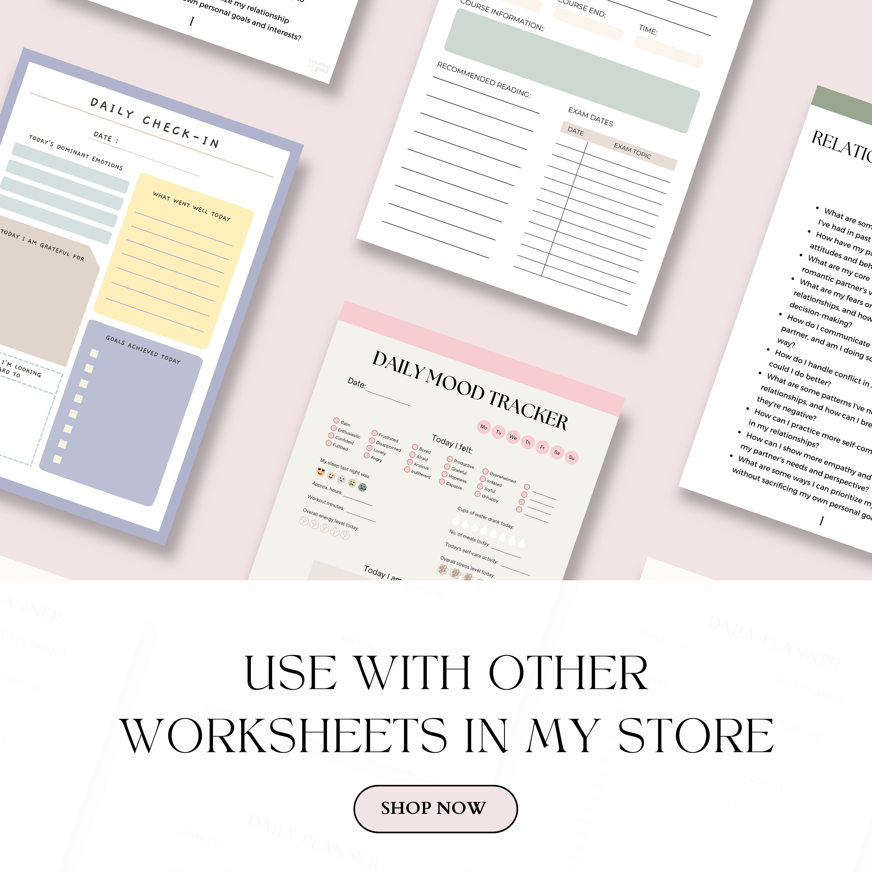 Stress Management Worksheet, Stress Management Kit, Stress Diary ...