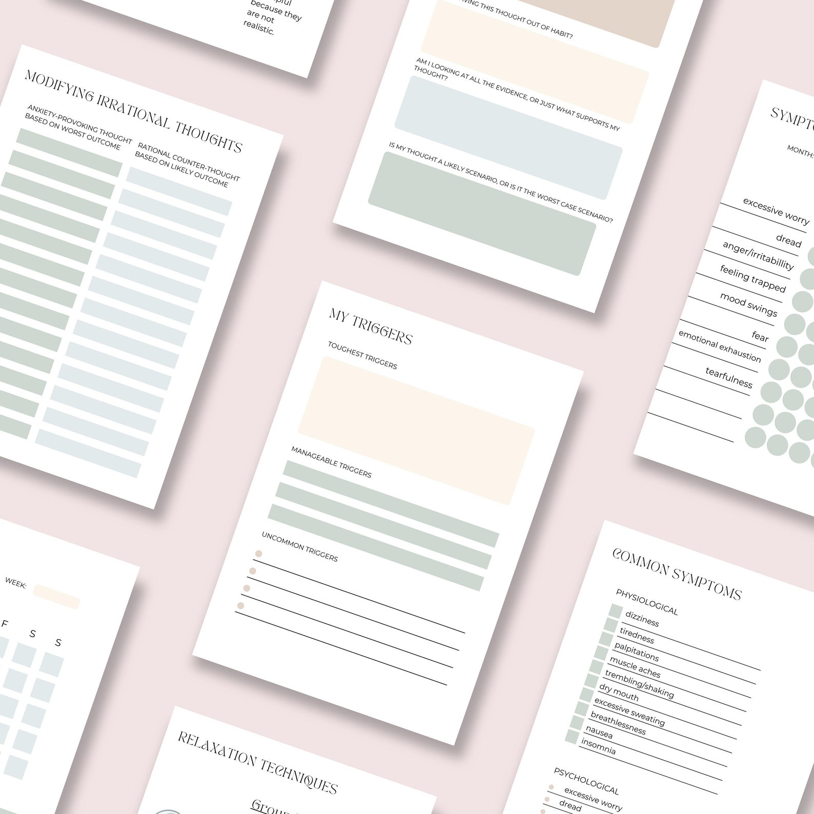 Anxiety Toolkit: Printable Mental Health Planner & Tracker (PDF ...
