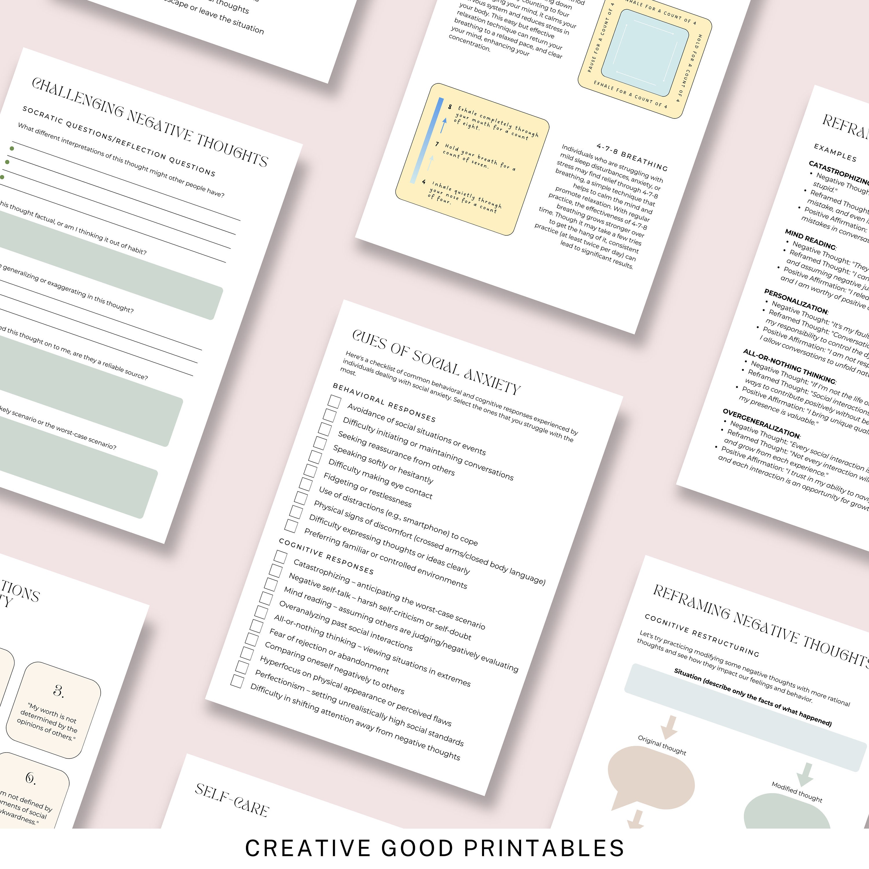 Social Anxiety Workbook, Social Anxiety Worksheets, Therapy Worksheets ...