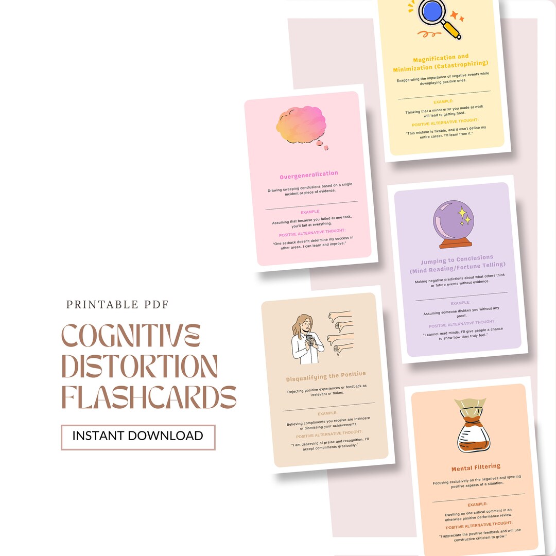 Cognitive Distortions Worksheets, Cognitive Bias, Unhelpful Thinking ...