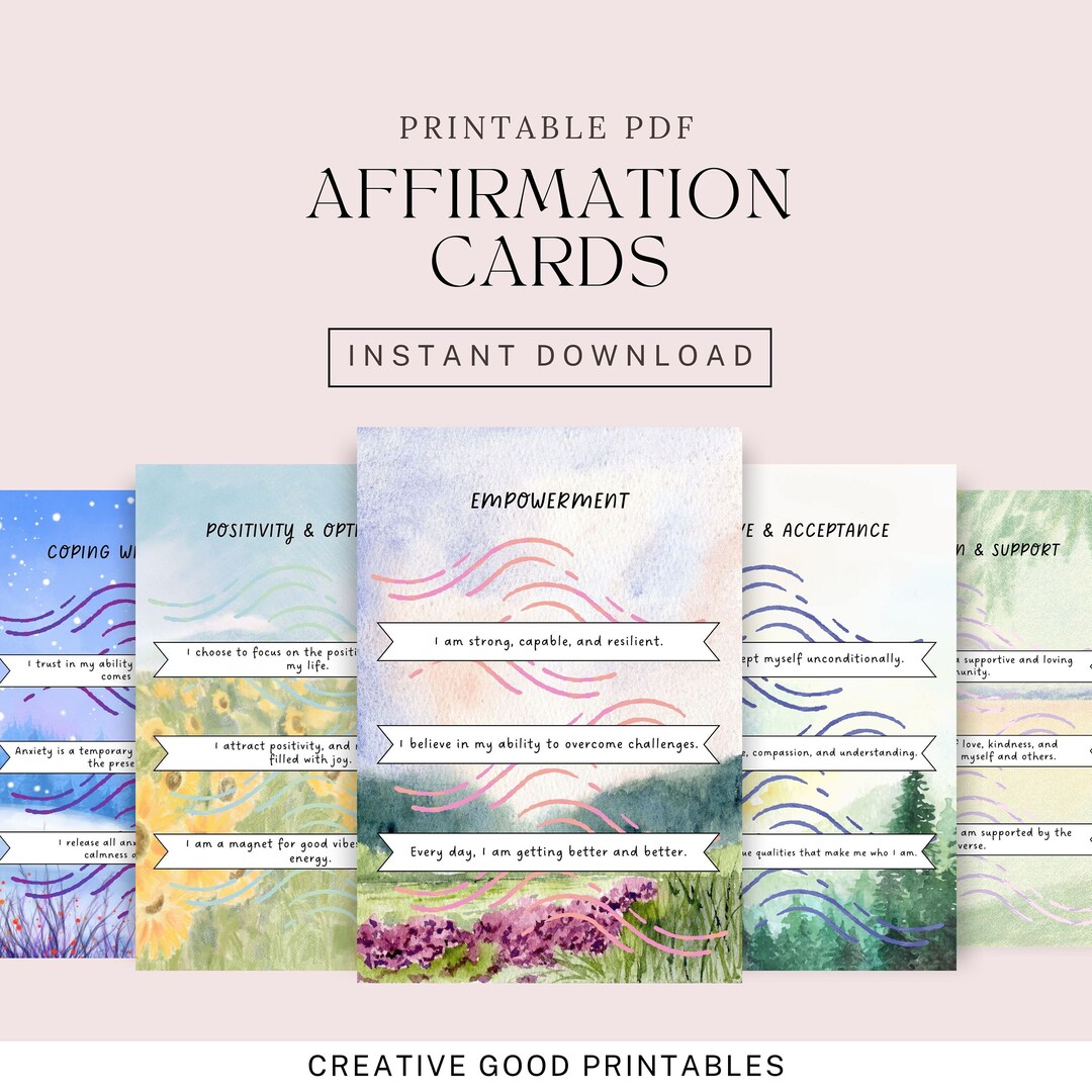 Affirmation Cards, Positive Quote Flash Cards, Daily Affirmations ...