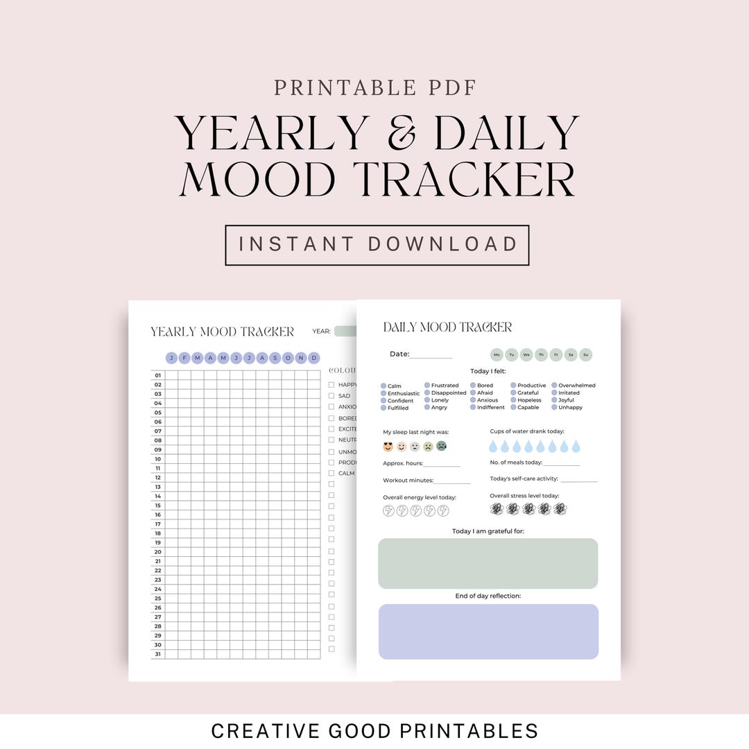 Daily Mood Tracker Printable: Yearly Pixel Tracker (PDF) - Etsy