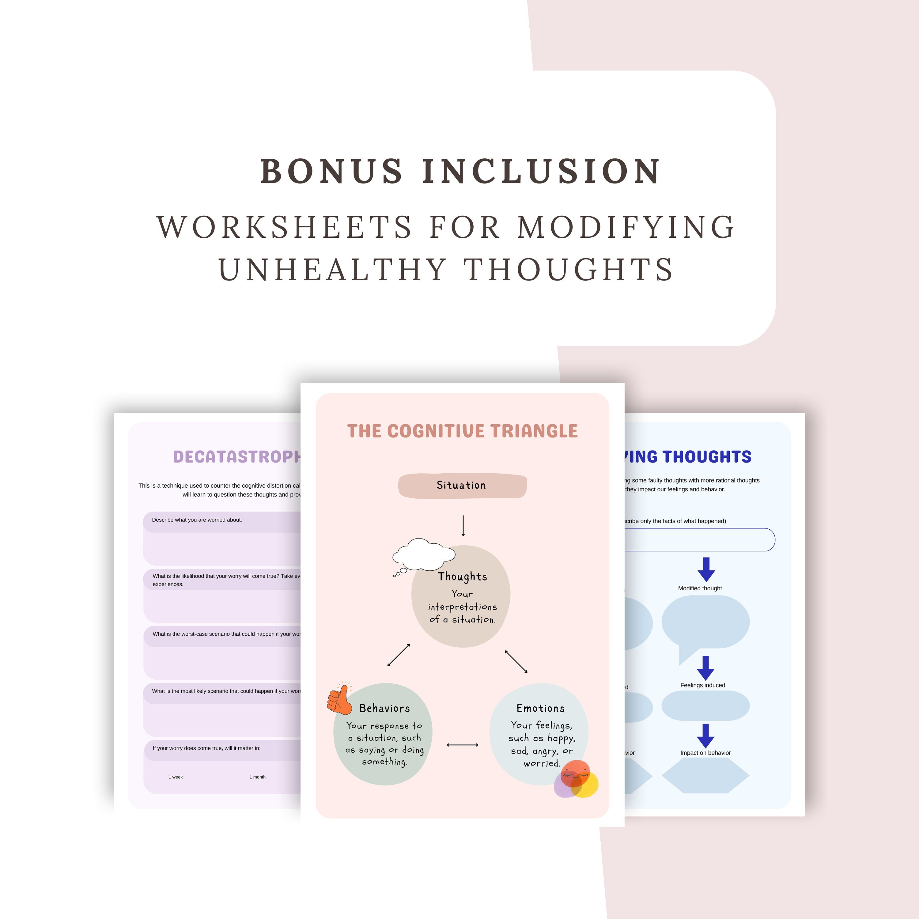 Cognitive Distortions Worksheets, Cognitive Bias, Unhelpful Thinking ...