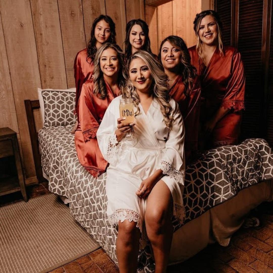 Silk Bridesmaid Robes & Satin Bridal Robe / Wedding Bridesmaid Gift ...