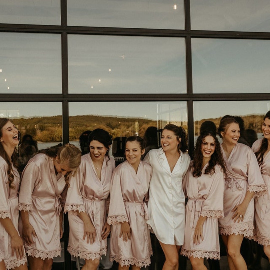 Silk Bridesmaid Robes / Bridal Robes / Bridesmaid Gifts Personalized ...