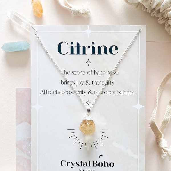 Citrine Necklace - Etsy