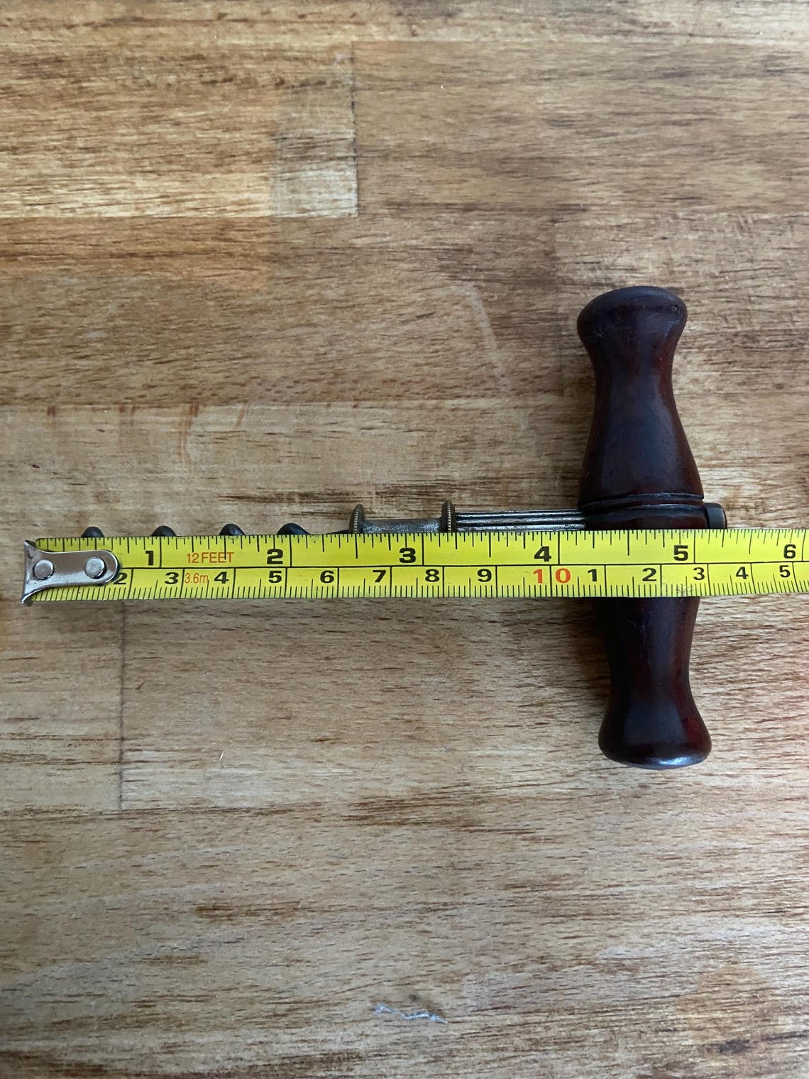 Vintage Wooden Handled Corkscrew With a Nice Lined Metal Feature Old - Etsy