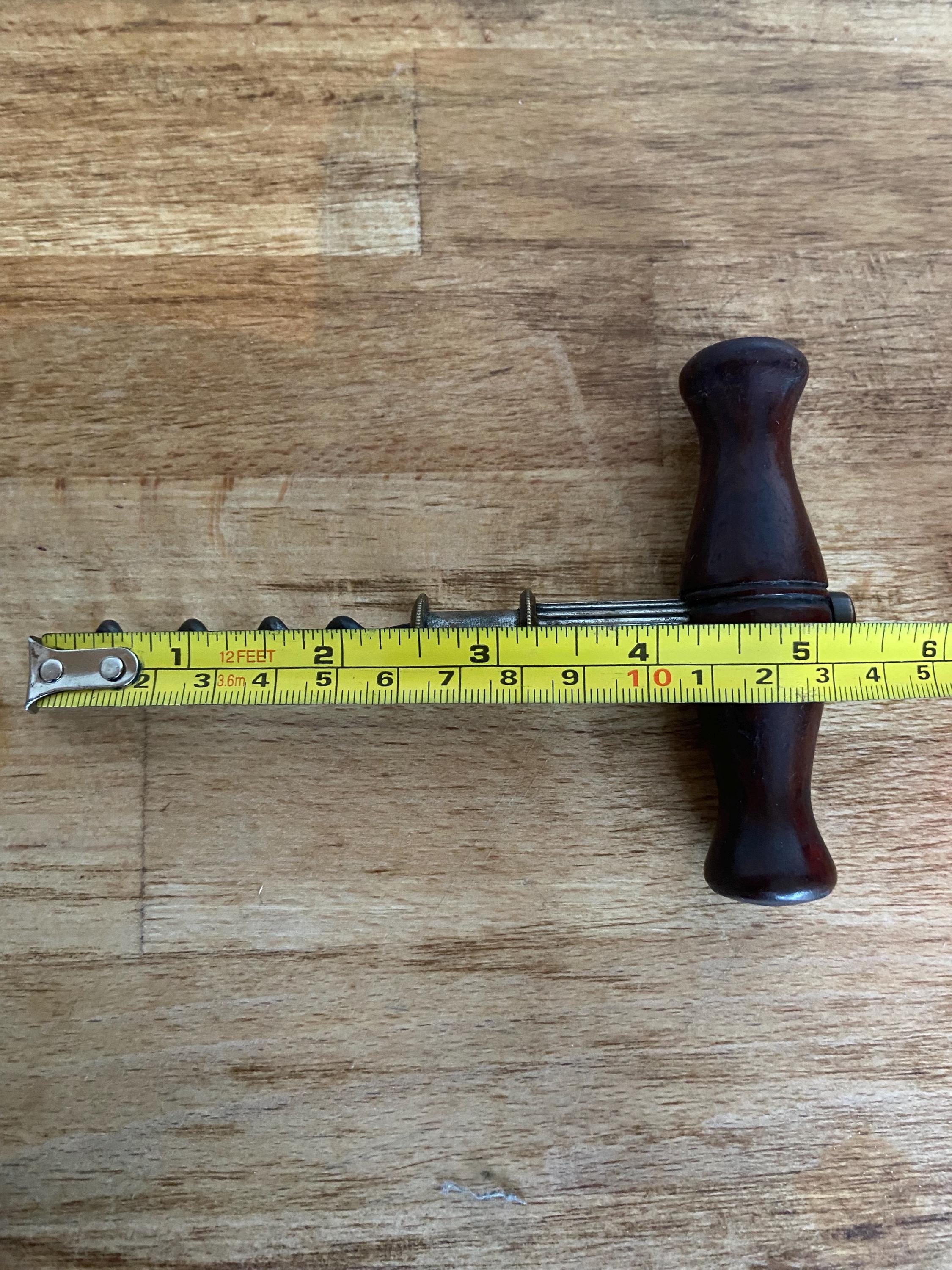 Vintage Wooden Handled Corkscrew With a Nice Lined Metal Feature Old - Etsy