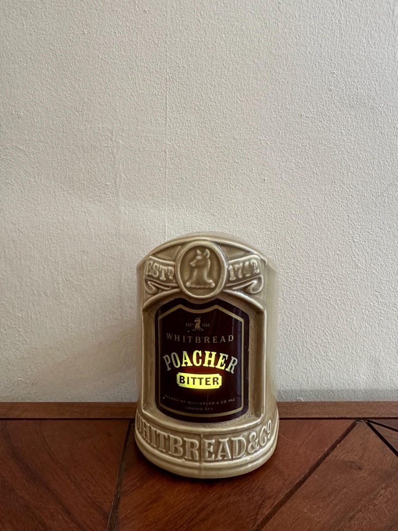 Vintage Rare Old Whitbread Poacher Bitter Pub Advertising Light Box ...
