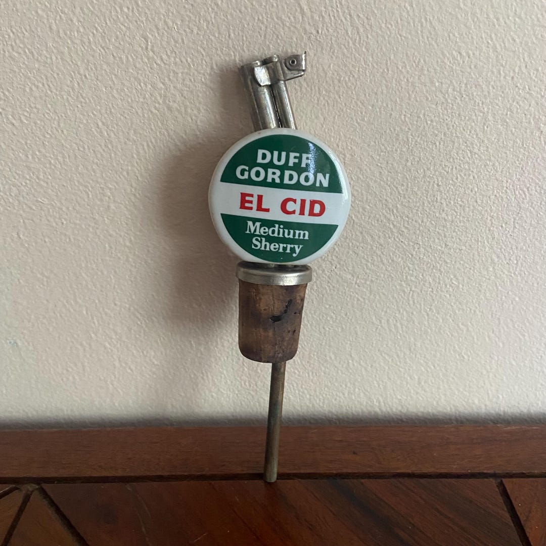 Vintage Duff Gordon El Cid Sherry Bottle Pourer: 1960s Barware - Etsy UK