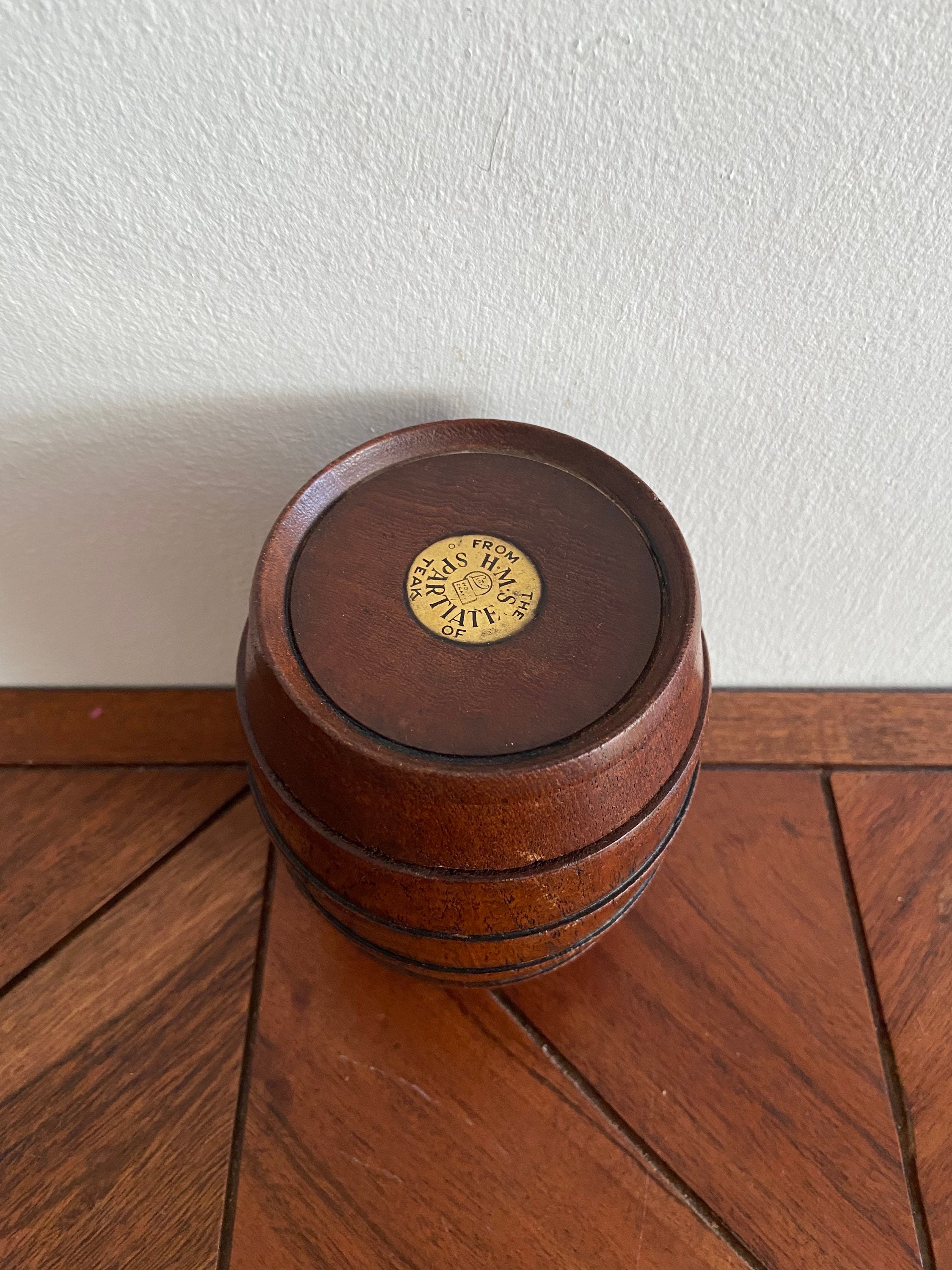 Barrel Container Made From the Teak of HMS Spartiate Barrel Container ...