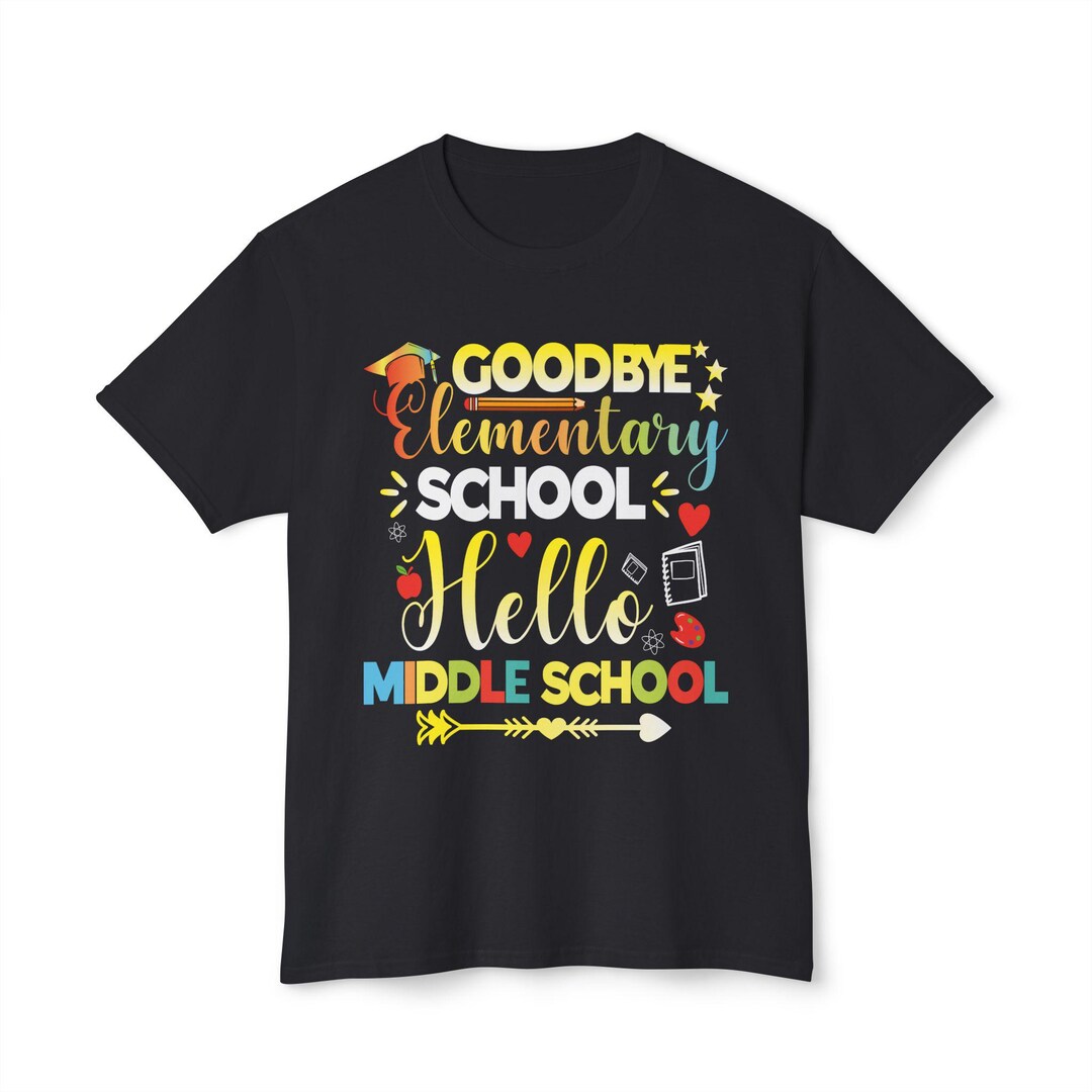Goodbye Elementary School Hello Middle School SVG, 5th Grade Graduation ...