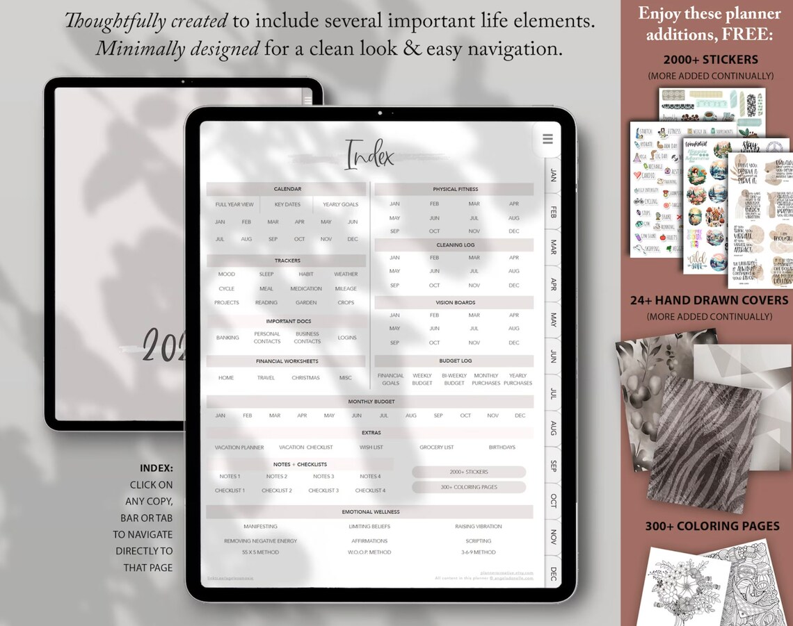 That Girl Planner, Undated Digital Planner, iPad Planner, Goodnotes ...