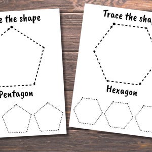 16 Printable Trace the Shape Worksheets, Preschool Learning Shapes ...