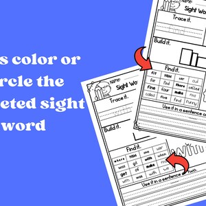 100 Printable Let's Learn Fry 1st Hundred Sight Words Worksheets ...