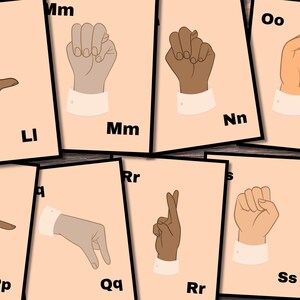 ASL (american Sign Language) Alphabet Posters & Flashcards | ASL ...