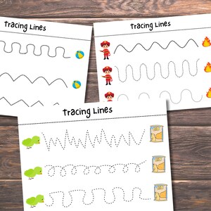 Tracing Practice, Pre-writing Worksheets, Line Tracing, Toddler ...